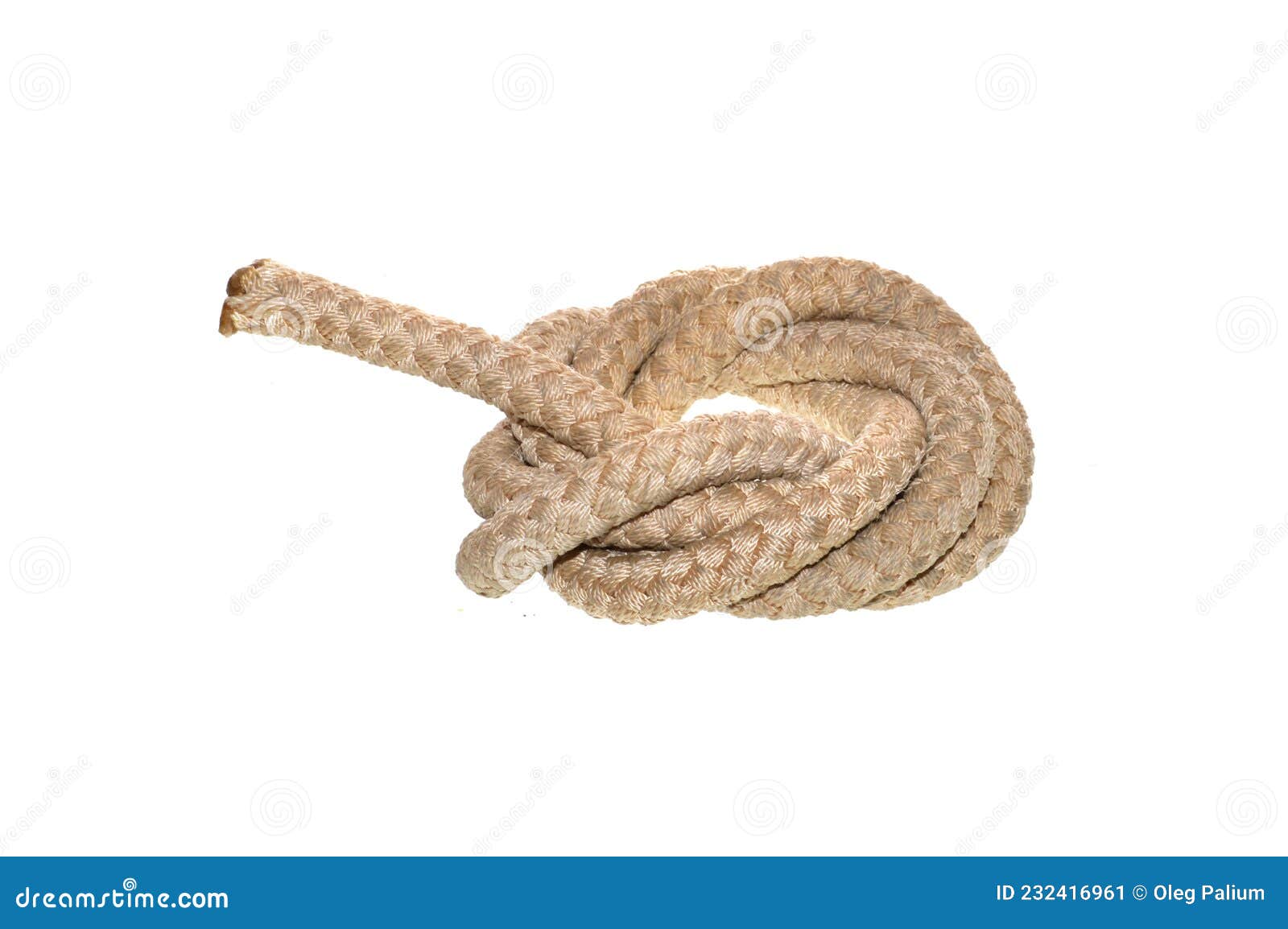 Rope Isolated on White Background Stock Image - Image of hemp, line ...