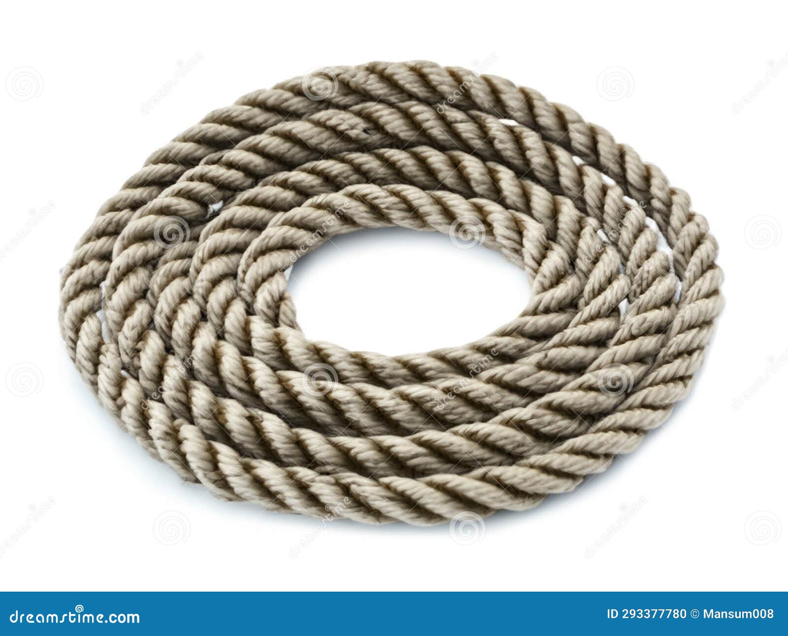 Rope Isolated on White Background Stock Photo - Image of cable, string ...