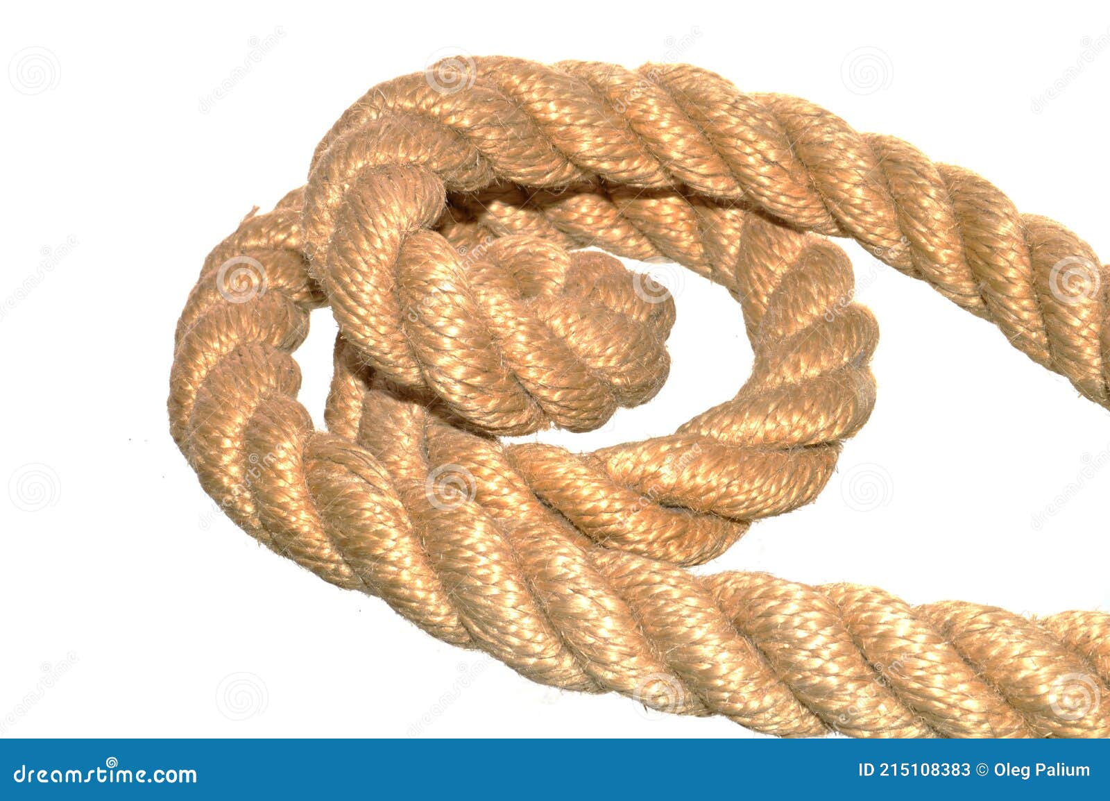 Rope Isolated on White Background Stock Image - Image of leisure ...