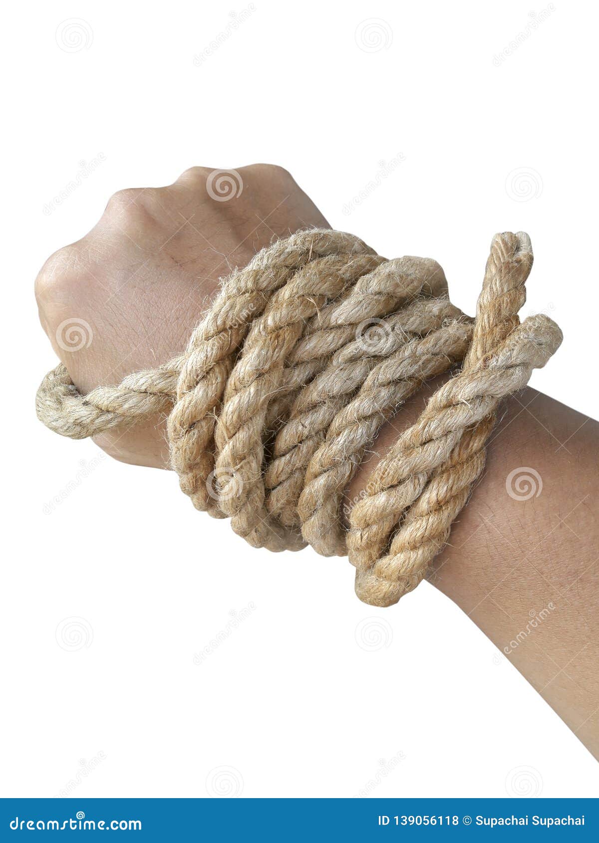 Rope Isolated on White Background Stock Photo - Image of tool, line ...