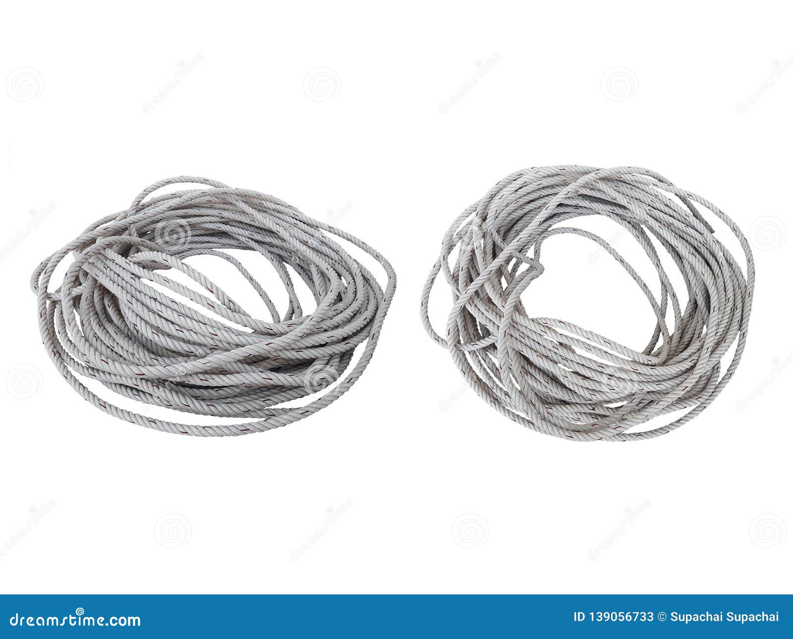 Rope Isolated on White Background Stock Image - Image of space, lashing ...