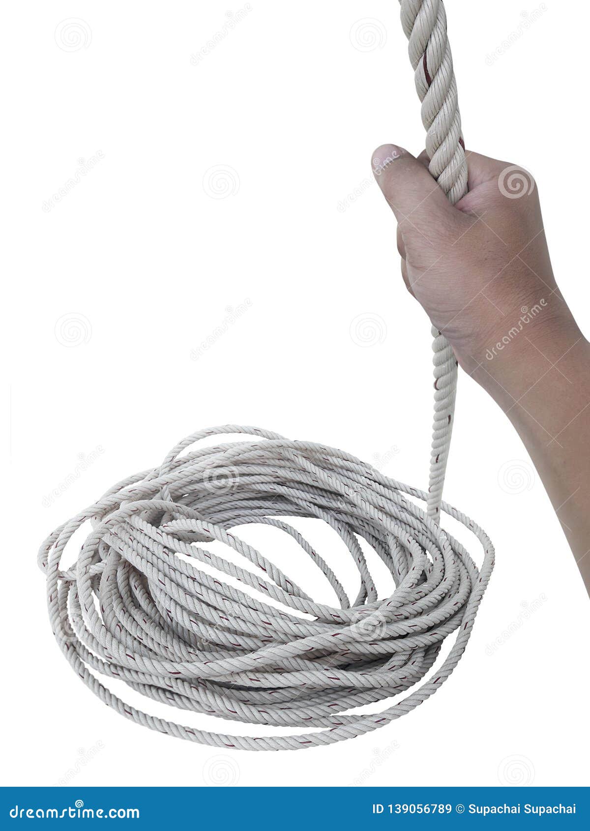 Rope Isolated on White Background Stock Image - Image of string, rope ...