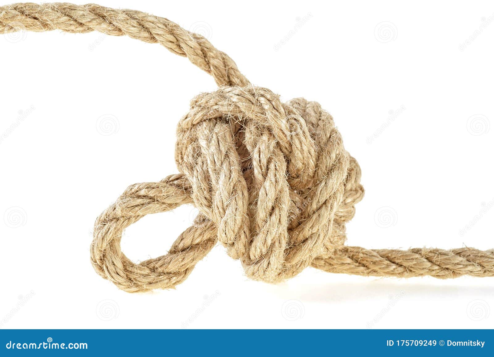 Rope Isolated on White Background. Loop Stock Image - Image of tool ...