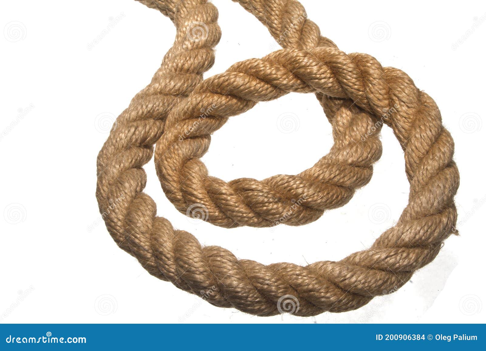 Rope Isolated on White Background Stock Photo - Image of nautical ...