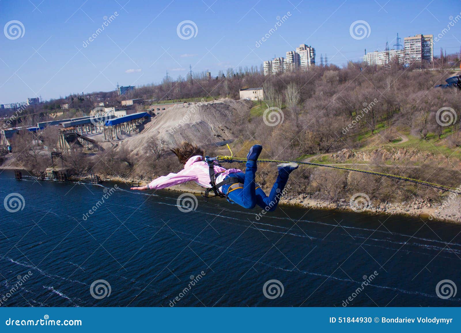 Rope jimping stock photo. Image of color, confidence - 51844930