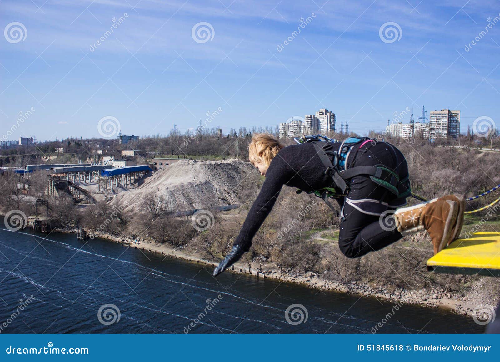 Rope jimping stock photo. Image of courage, freedom, falling - 51845618