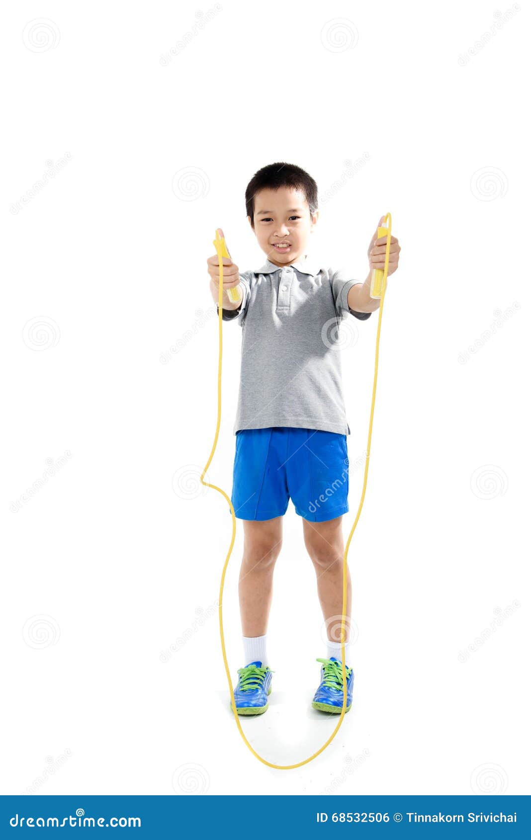 Rope jumping boy stock photo. Image of game, active, young - 68532506
