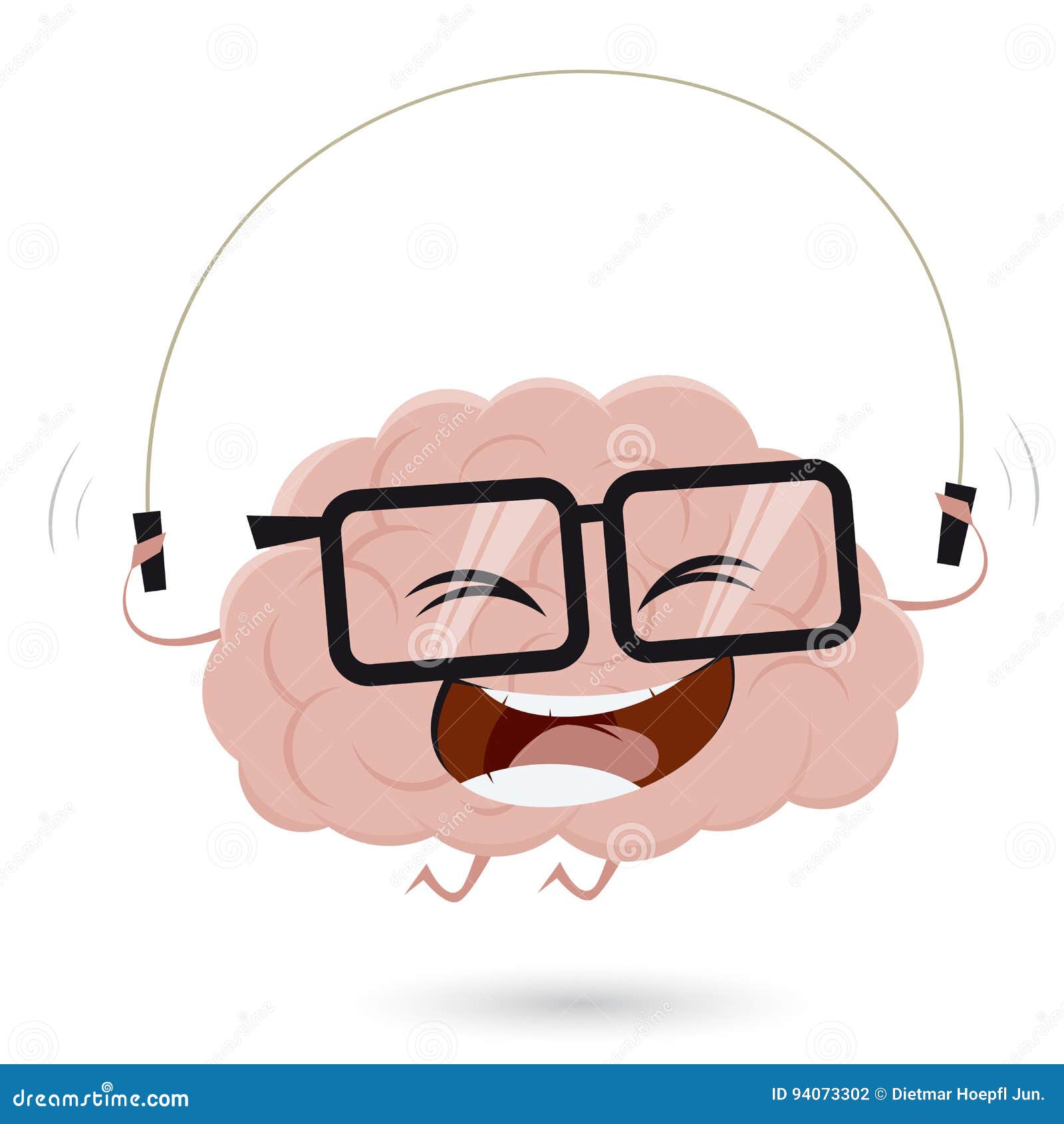 Rope jumping brain clipart stock vector. Illustration of brain - 94073302