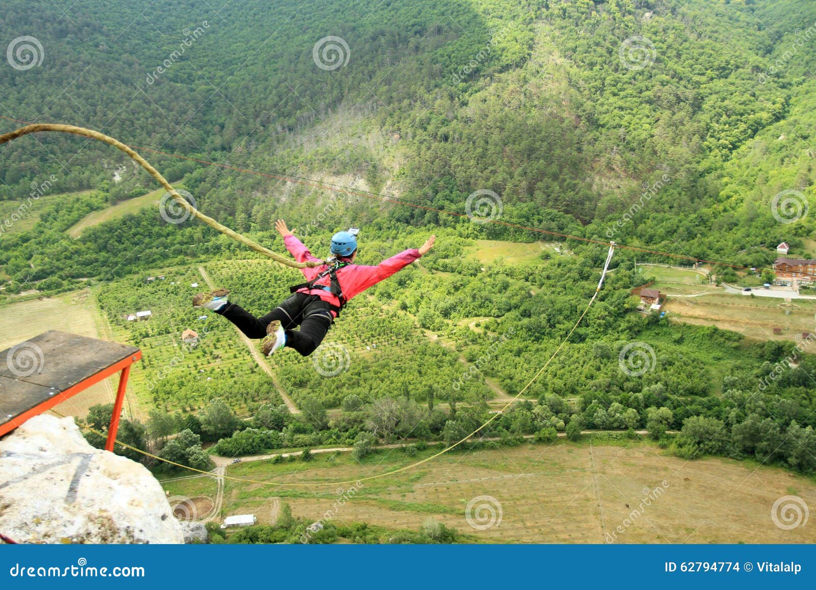 Rope jumping., bungee stock photo. Image of risk, diving - 62794774