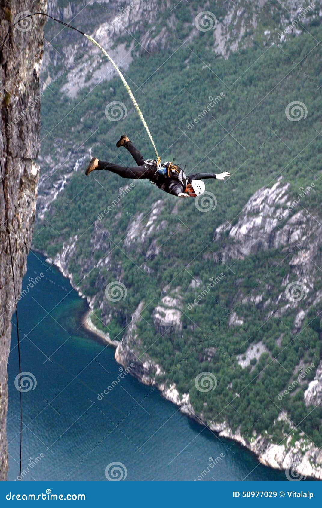 Rope Jumping.Bungee Jumping. Stock Image - Image of flight, color: 50977029