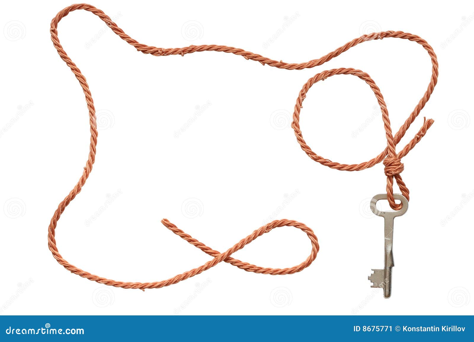 Rope with key stock image. Image of connection, border - 8675771