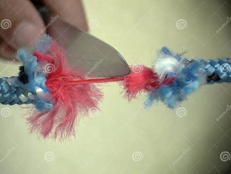 Rope and knife blade stock image. Image of dagger, frayed - 22713733