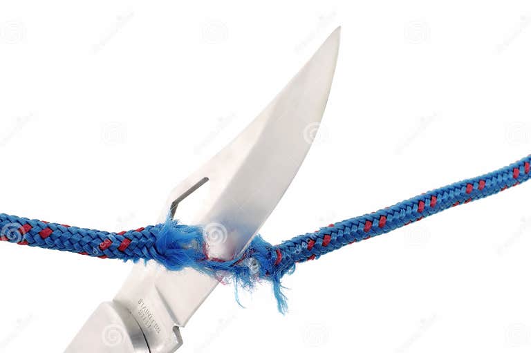 Rope and knife blade stock image. Image of equipment, background - 8752839