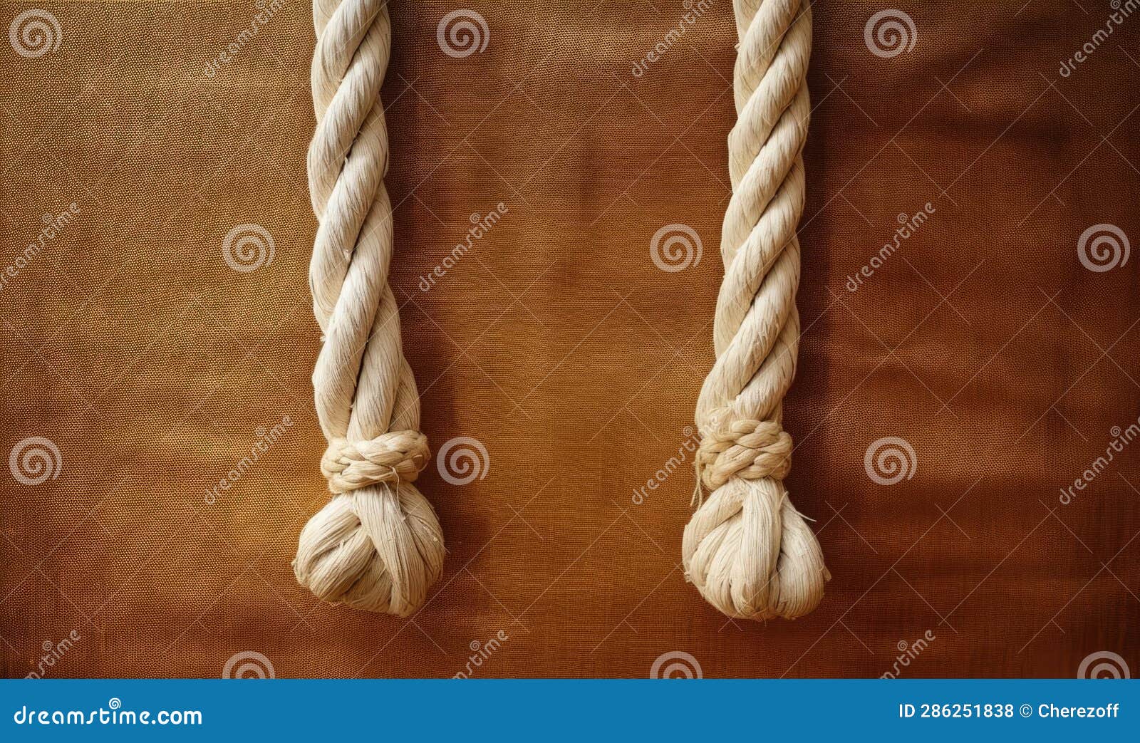 Rope with a knot stock illustration. Illustration of knot - 286251838