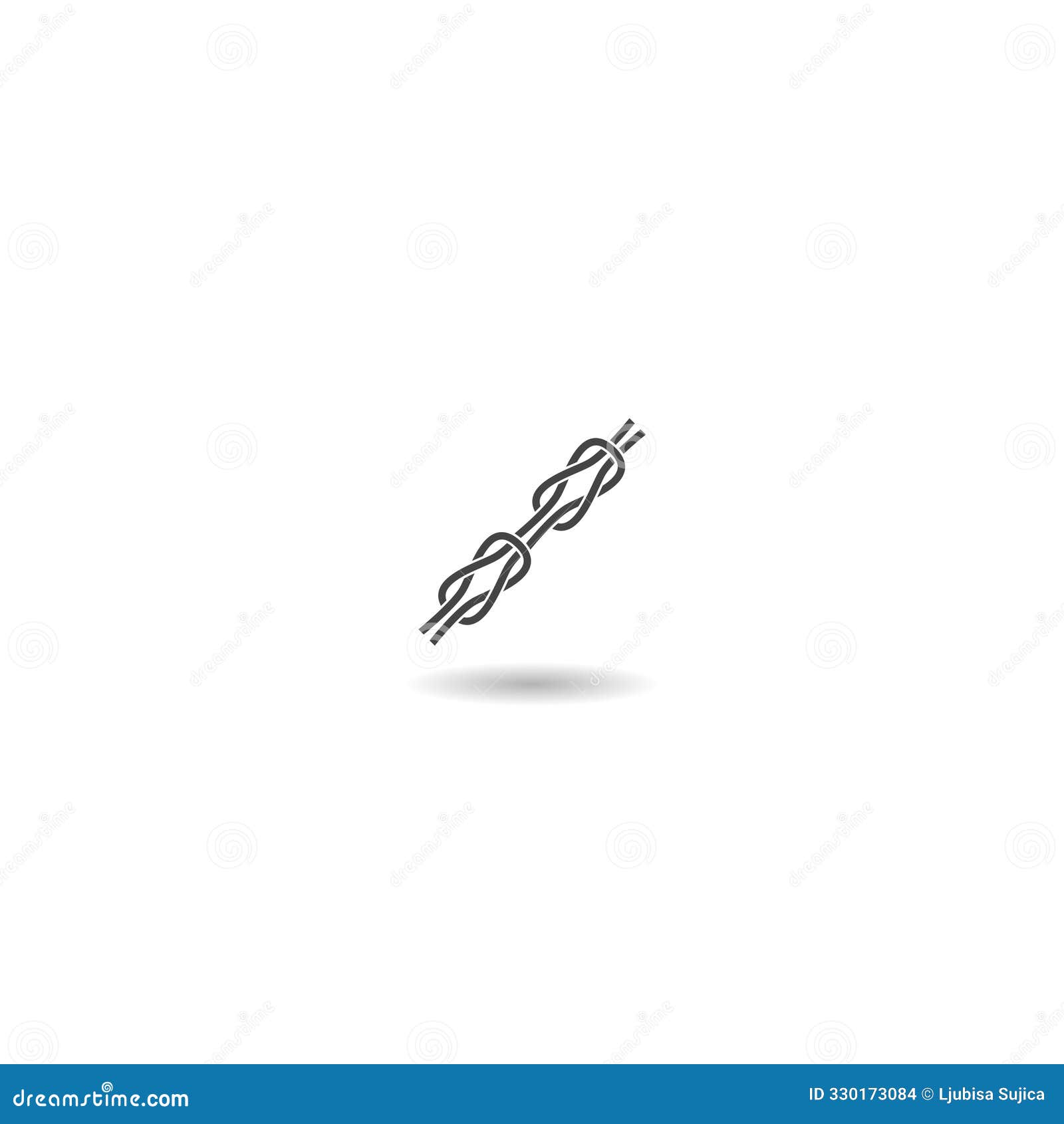 Rope Knot Double Icon with Shadow Stock Vector - Illustration of font ...