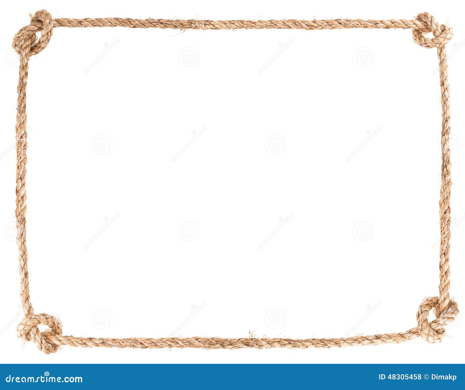 Rope Frame Isolated On White Background Stock Photo | CartoonDealer.com ...