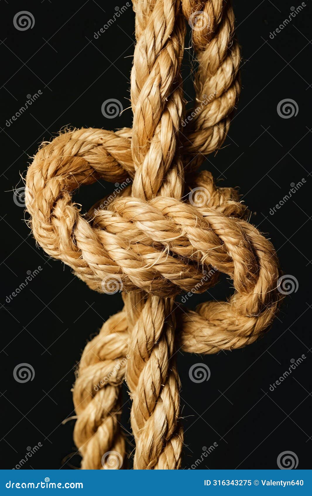 Rope with Knot on it. Generative AI Stock Image - Image of creating ...