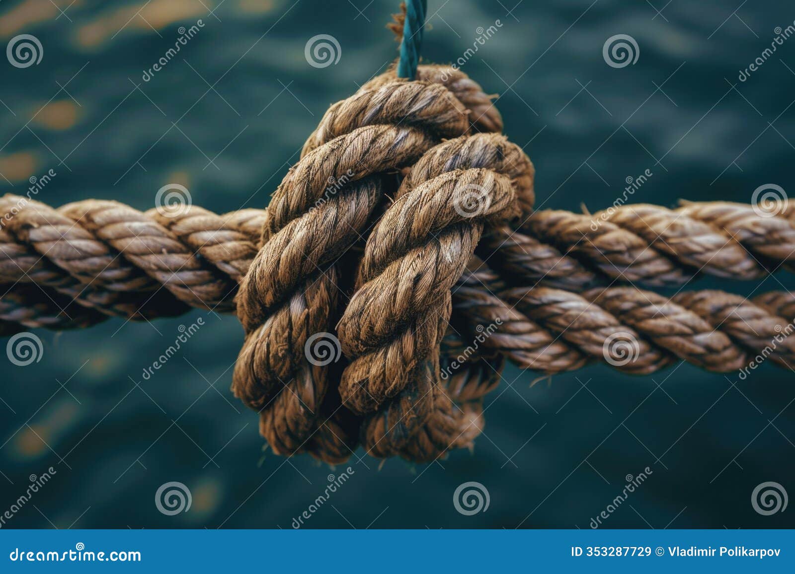 A Rope with a Knot Hanging from Its End. Suitable for Illustrating ...