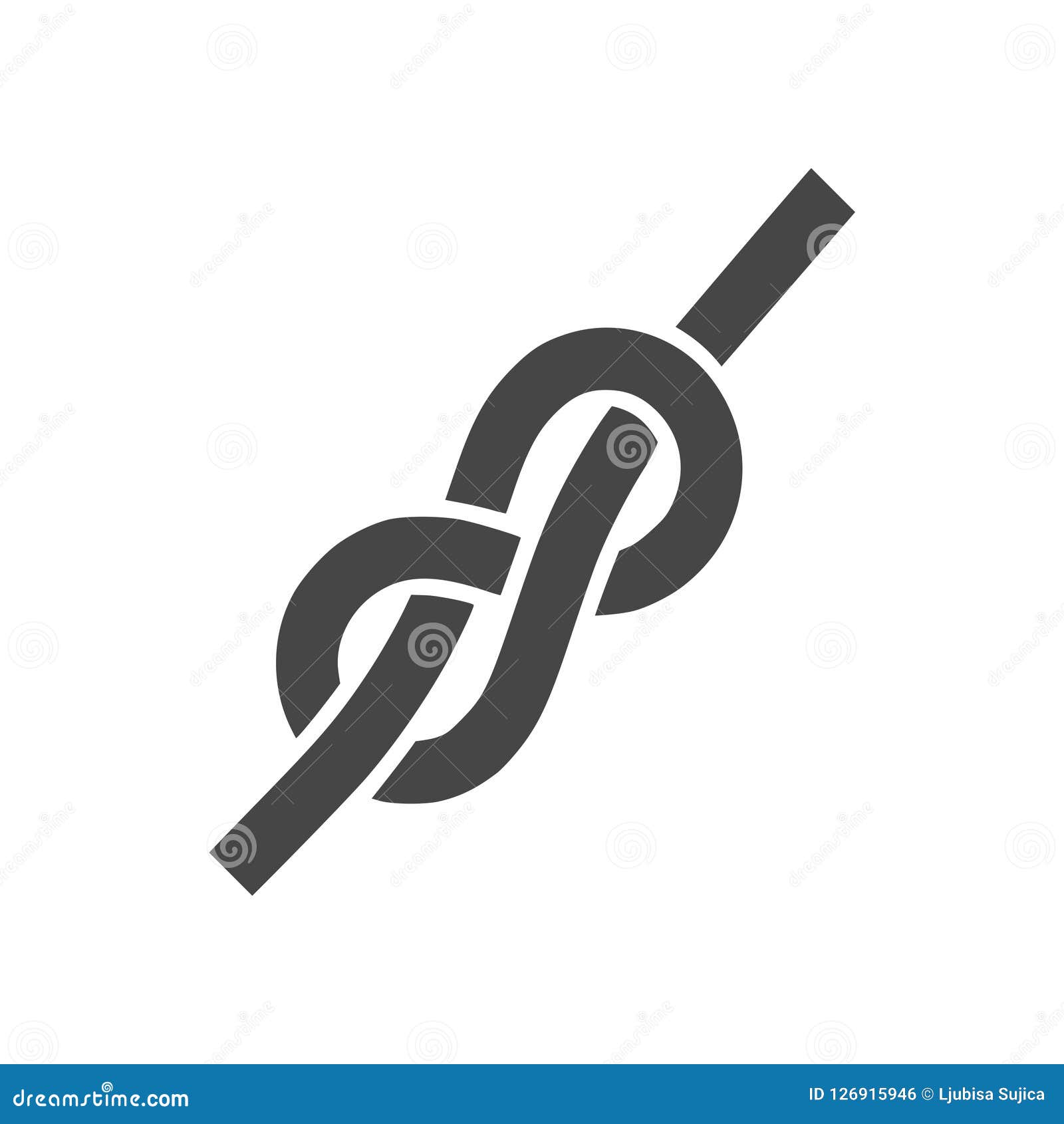 Rope Knot Icon, Simple Vector Icon Stock Illustration - Illustration of ...