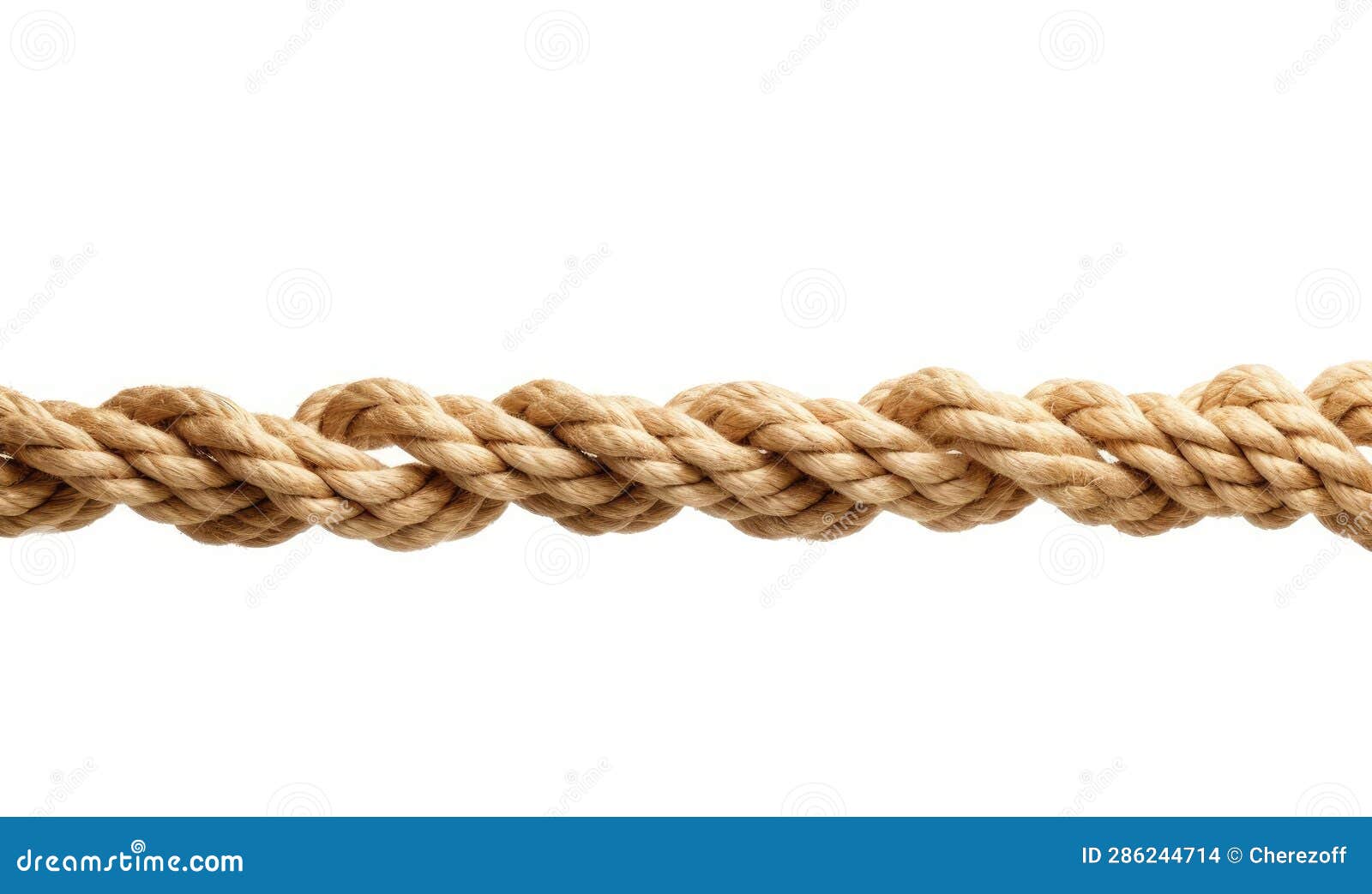 Rope with a knot stock illustration. Illustration of border - 286244714