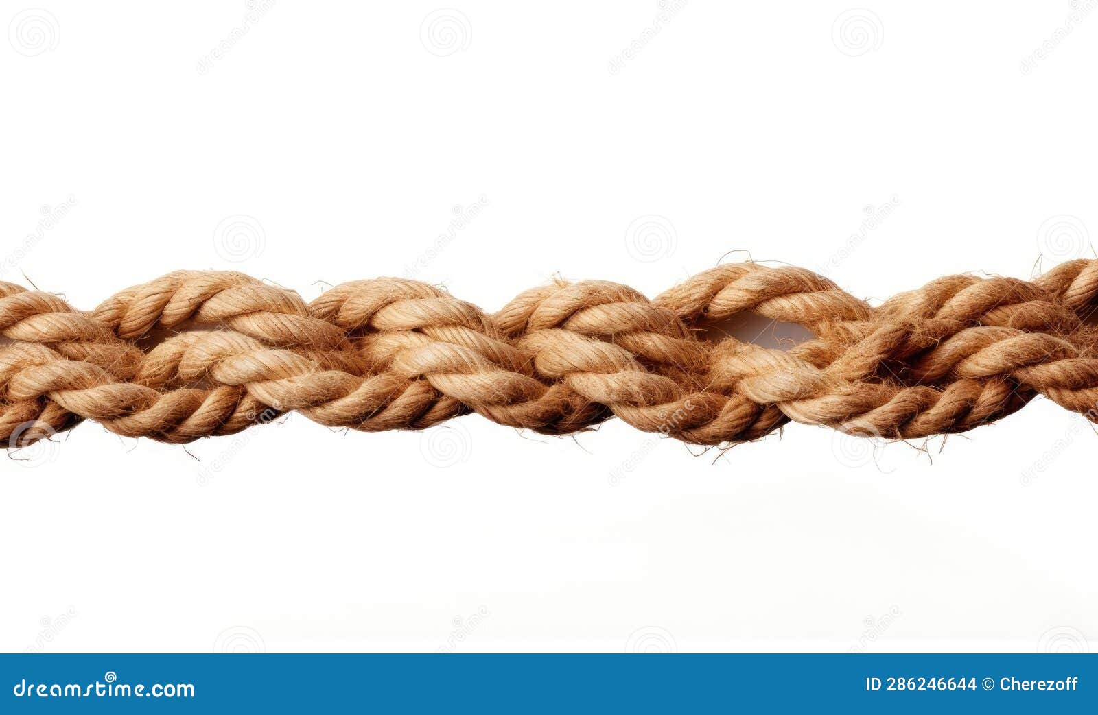 Rope with a knot stock illustration. Illustration of curve - 286246644