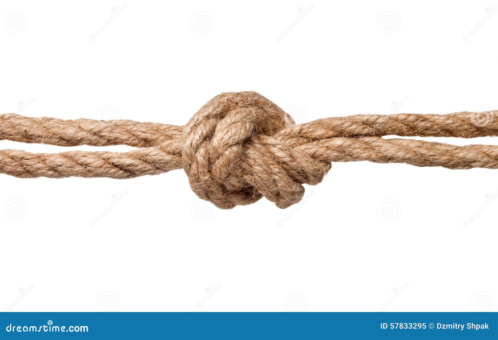 Rope Knot Isolated on a White Background Stock Image - Image of white ...