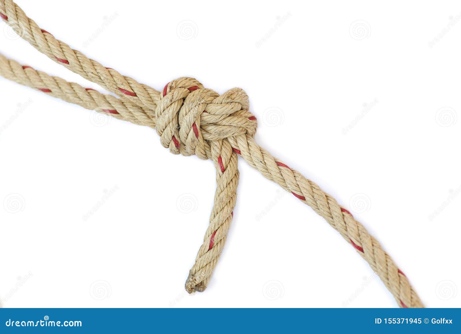 Rope Knot Isolated on White Background Stock Image - Image of circle ...