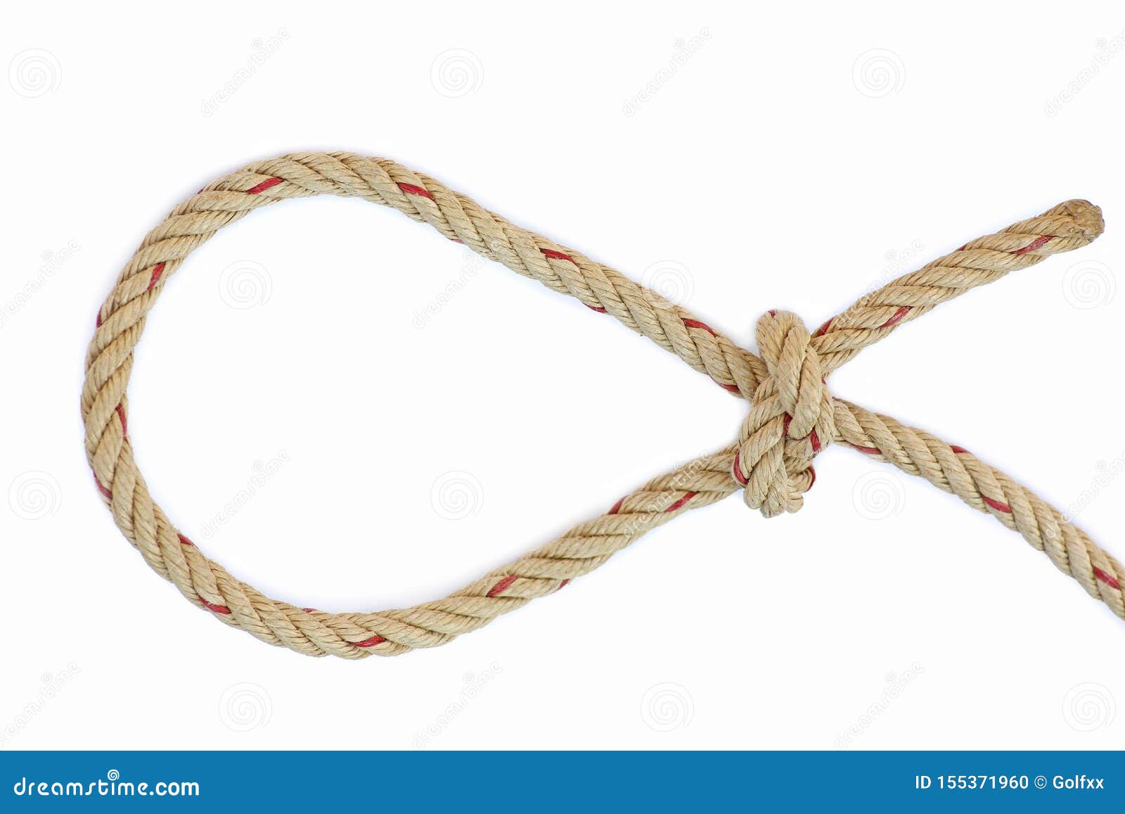 Rope Knot Isolated on White Background Stock Photo - Image of isolated ...