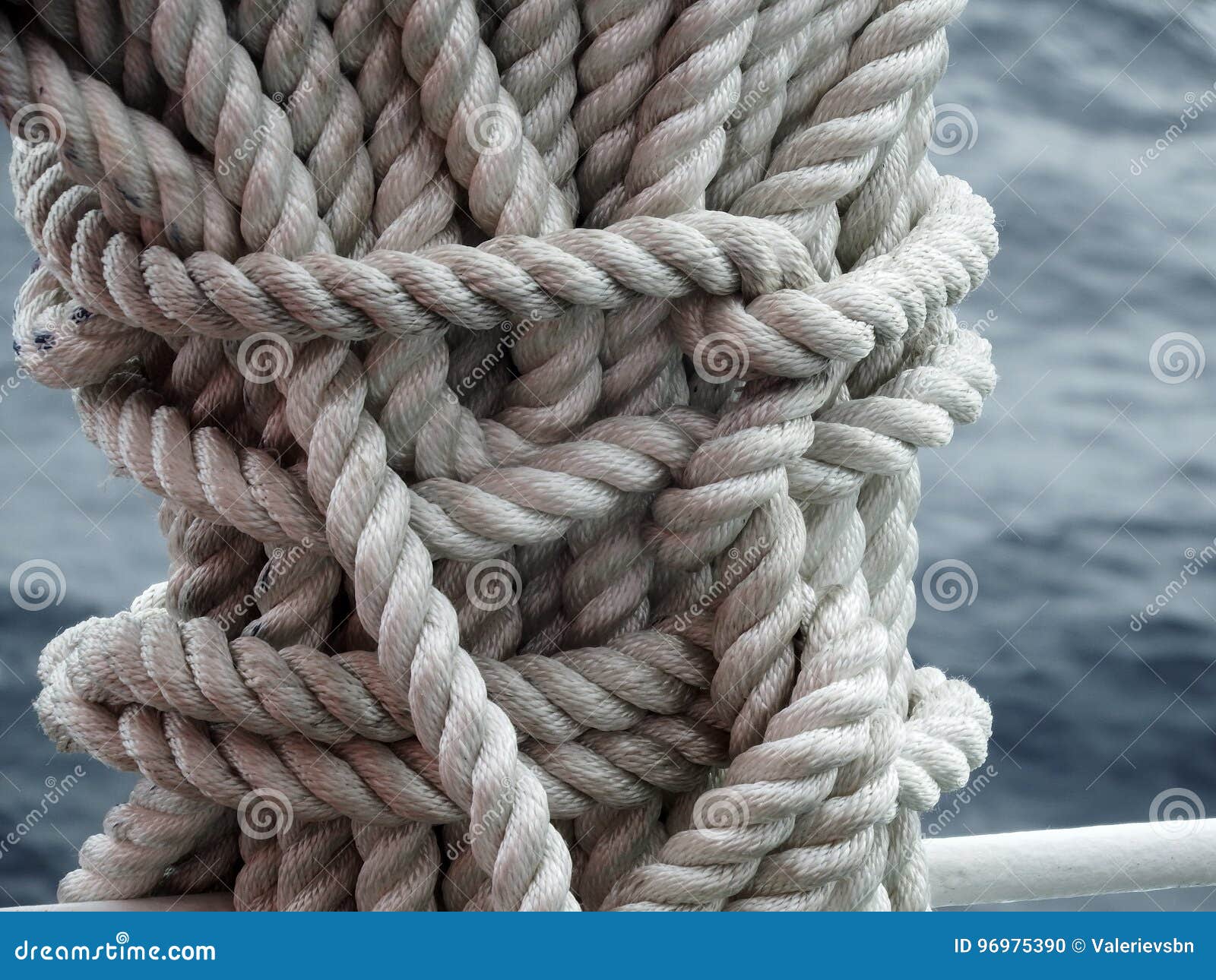 Rope knot ship stock photo. Image of grey, ocean, knot - 96975390