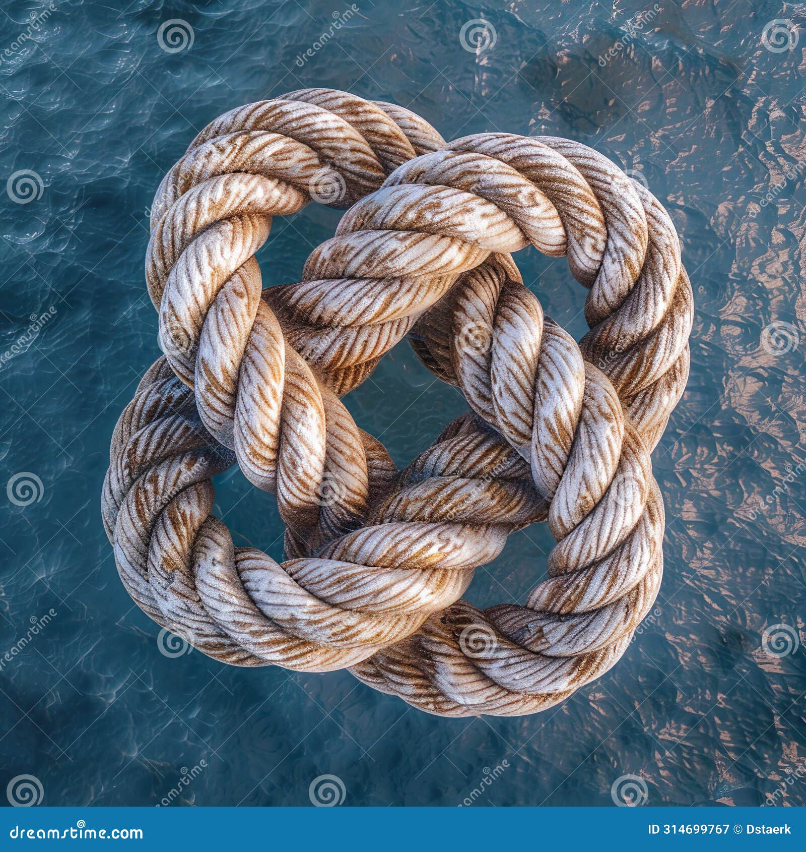 Close-up of a Rope with Knots Generated by Artificial Intelligence ...