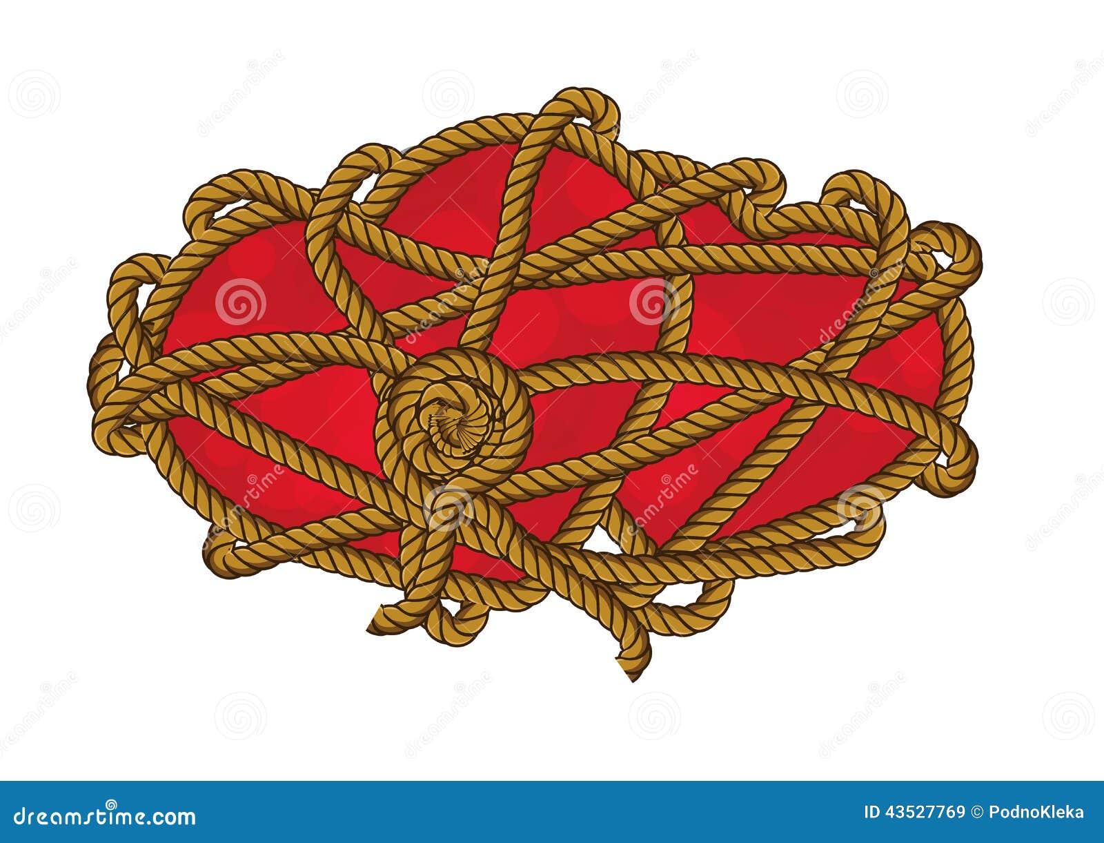 Rope Knots Hearts Strength Love Web Connection Stock Illustration ...