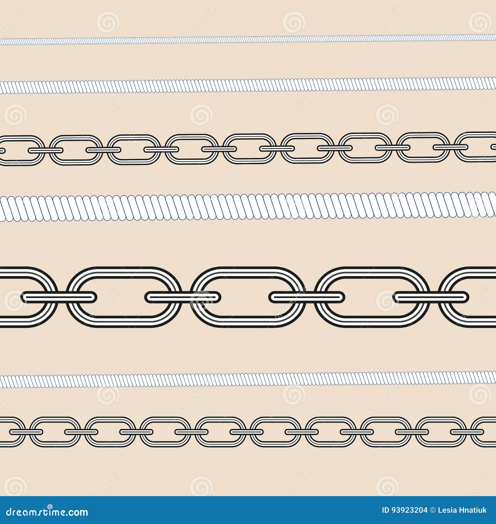 Rope Knots Marine Cord Cable Seamless Pattern Design Loop Nautical Tool ...