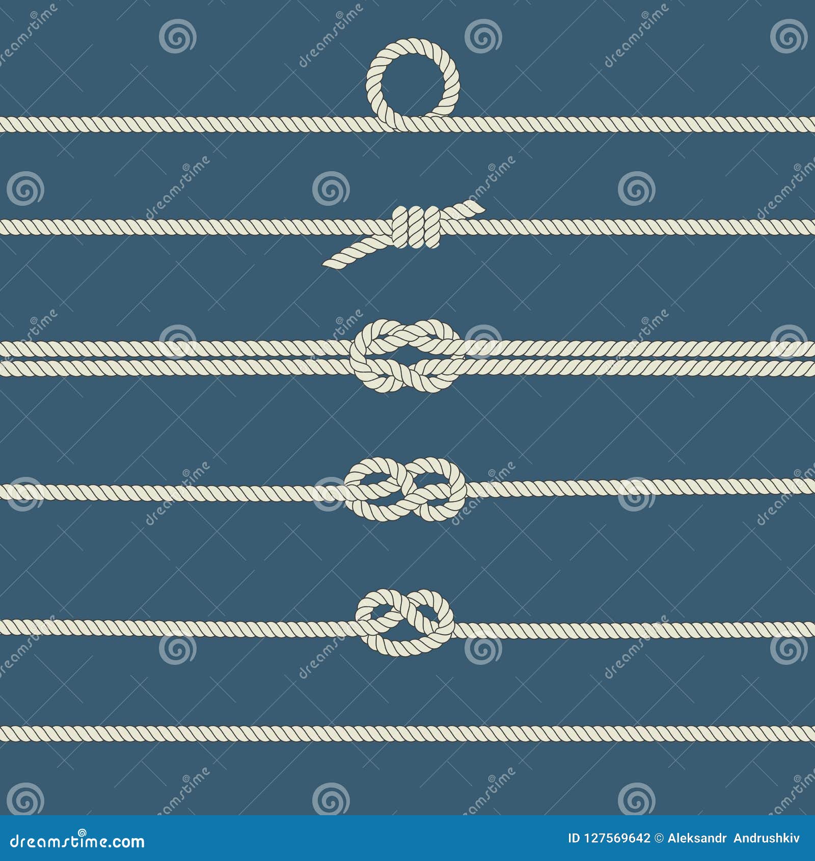Rope Knots Collection. Vector Illustrations | CartoonDealer.com #137812374