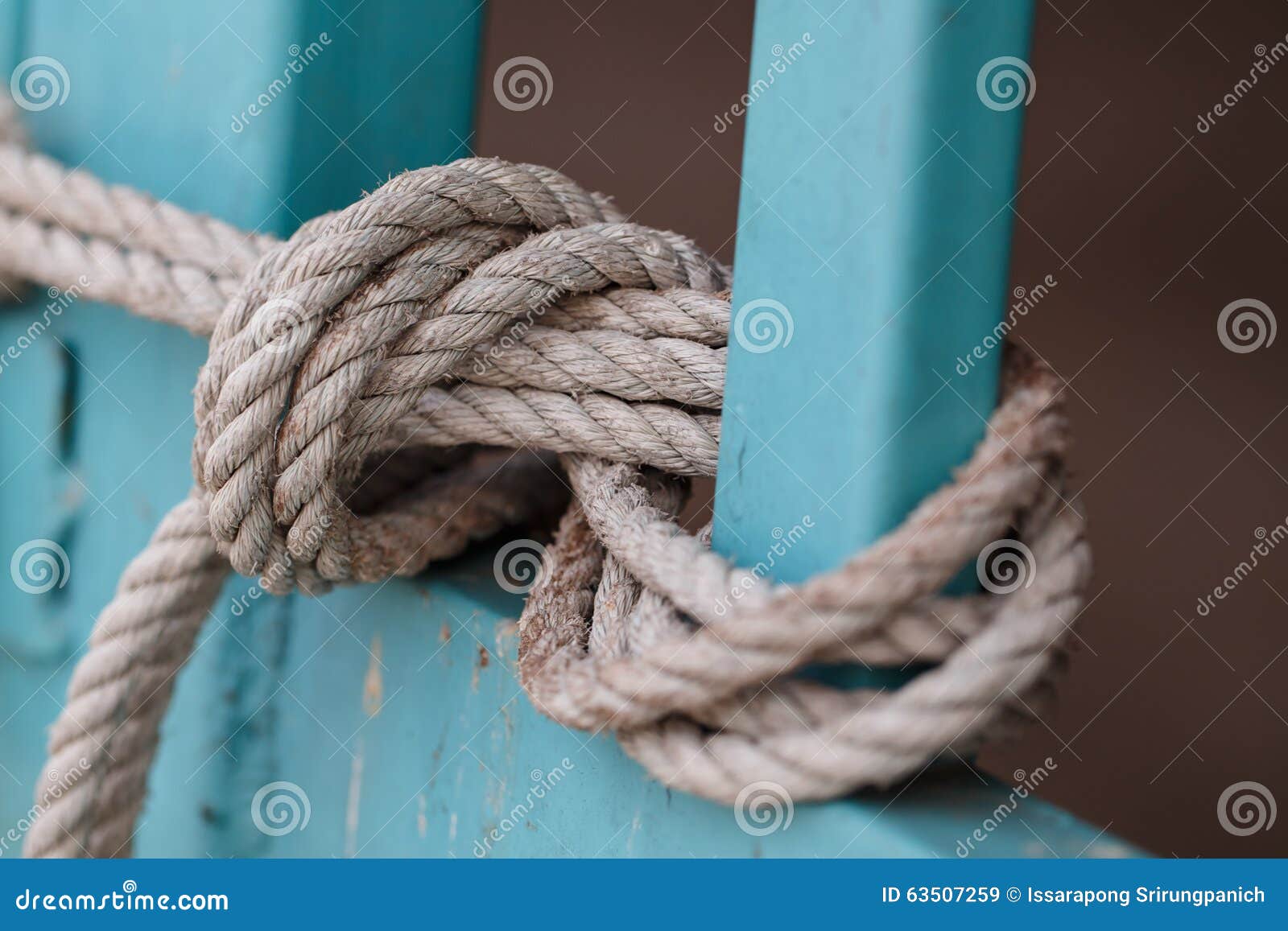 Rope knotted. stock image. Image of effect, bonding, hang - 63507259