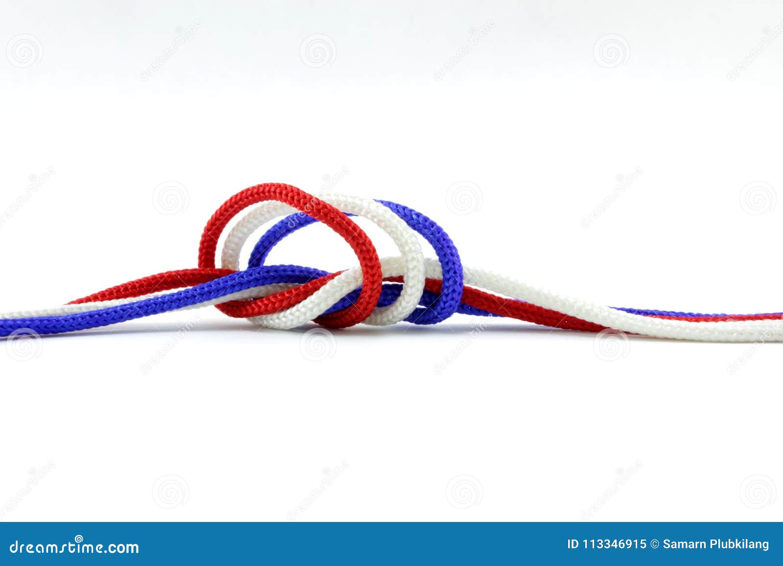 Multi-colored Rope and Knotted Rope Stock Image - Image of background ...