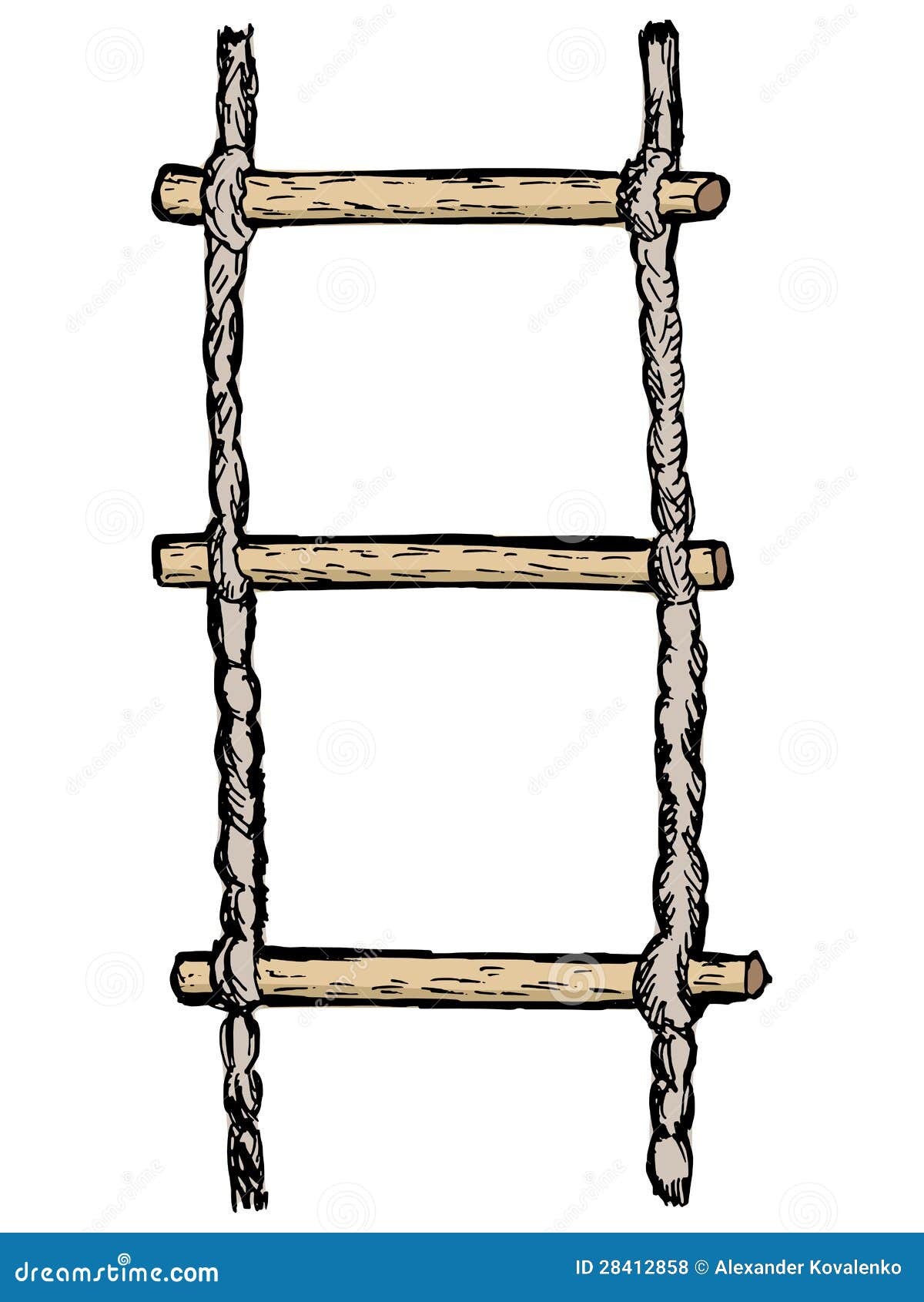 Rope-ladder stock vector. Illustration of climb, goal - 28412858