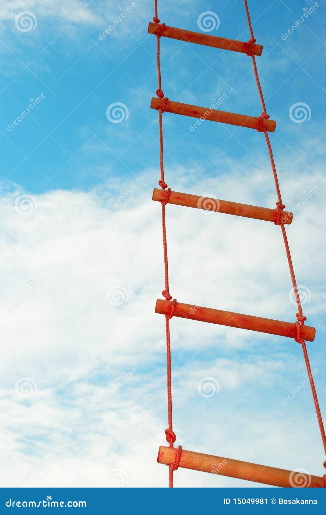 Rope Ladder Against a Blue Sky Stock Image - Image of sport, exterior ...