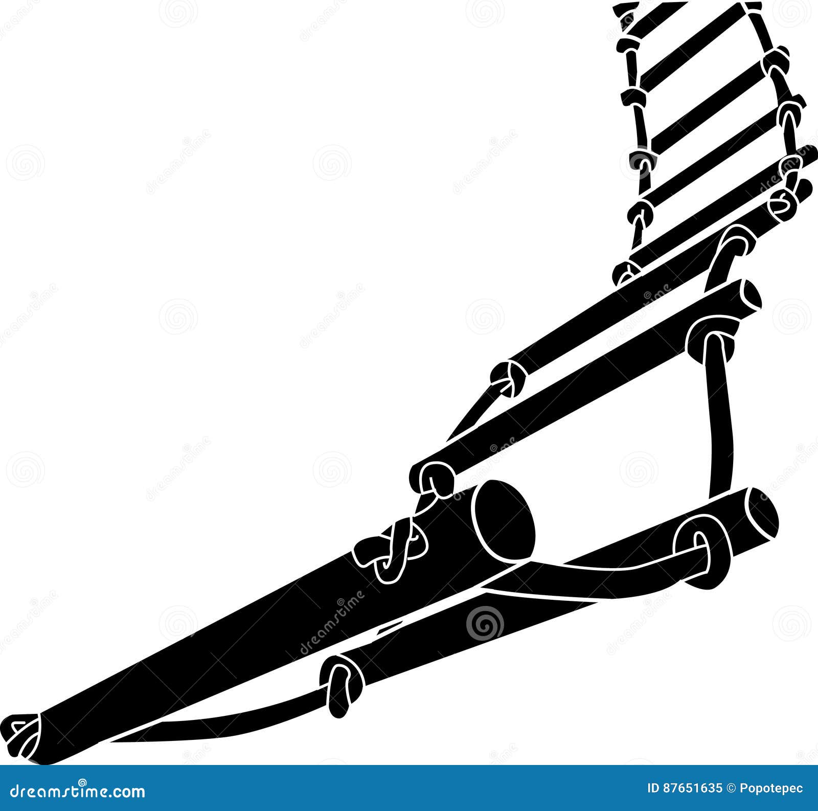 Rope ladder stock vector. Illustration of view, rope - 87651635