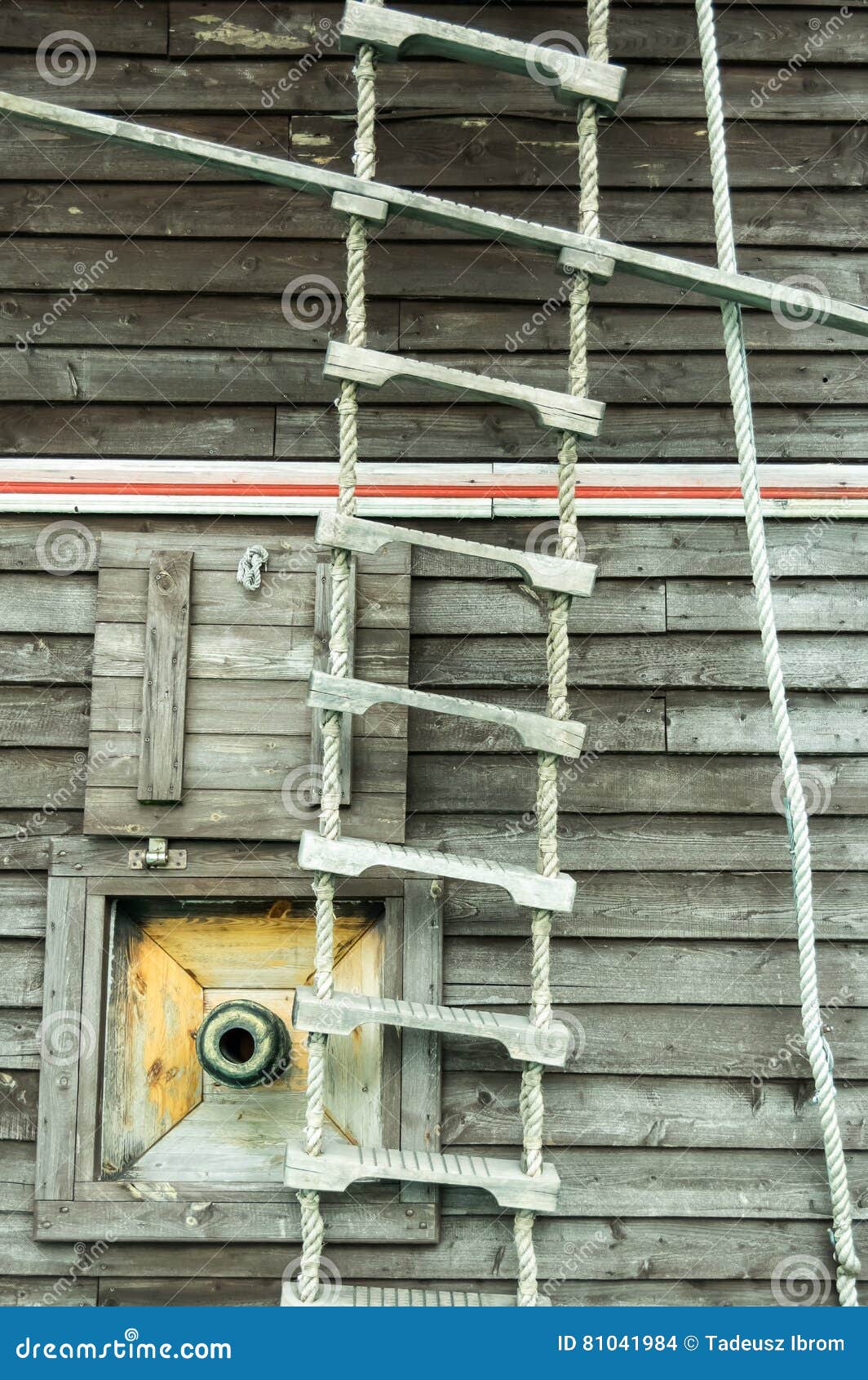 Rope ladder stock photo. Image of knot, ship, vintage - 81041984