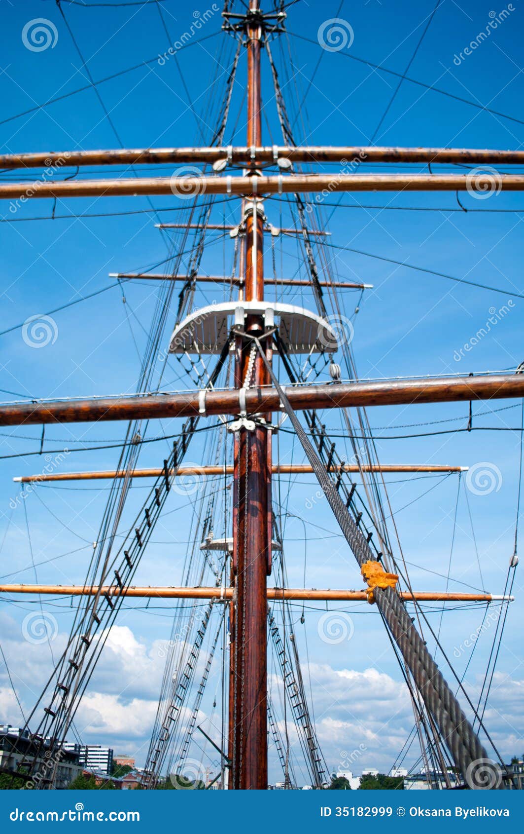 Rope Ladder To the Main Mast of the Ship Stock Image - Image of ship ...