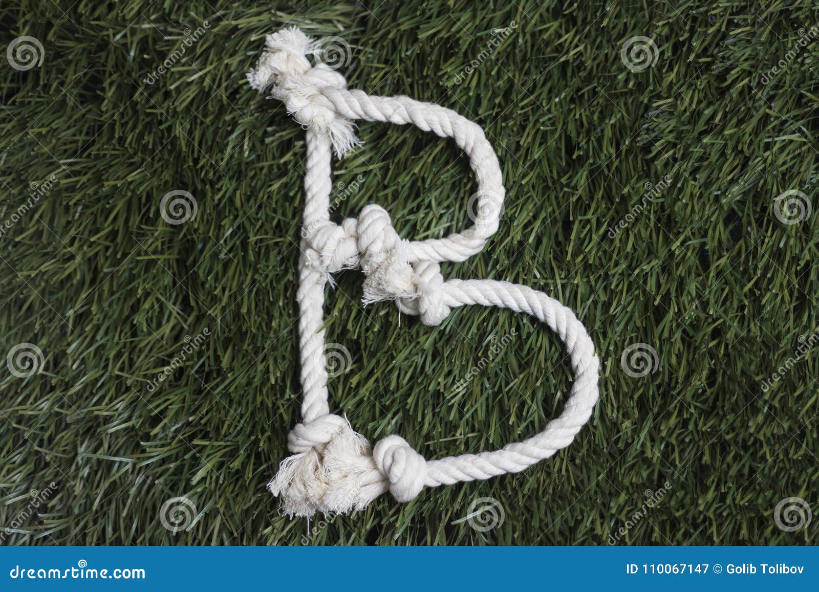 Rope Alphabet on Grass. Letter B Stock Image - Image of background ...