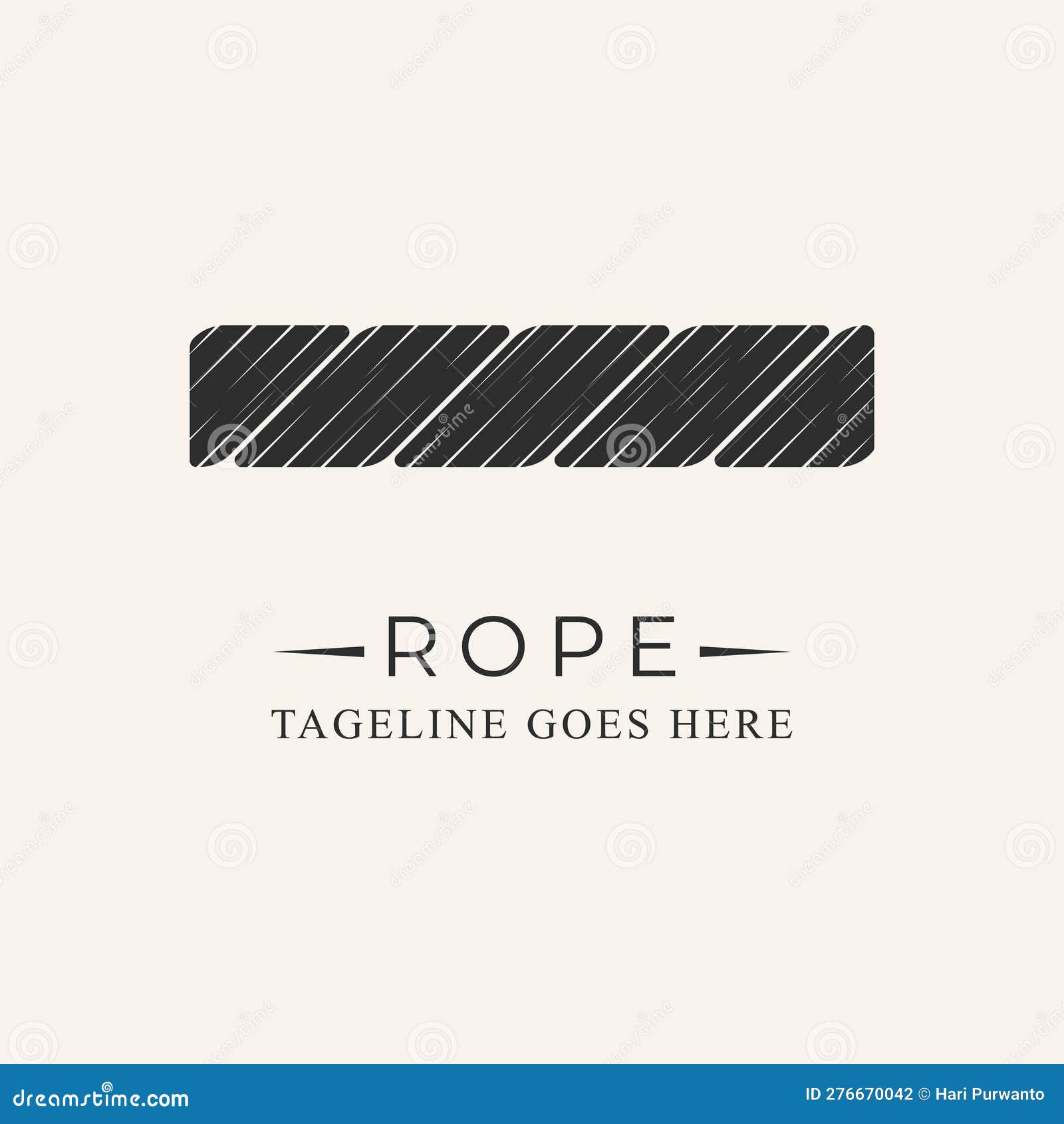 Rope Line Art Logo Design Vector Illustration Stock Vector ...