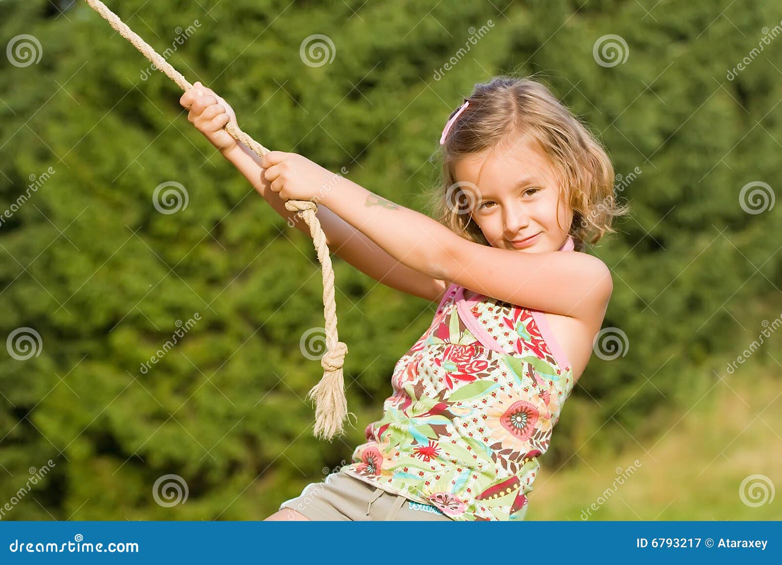 Rope and little girl stock image. Image of merry, people - 6793217
