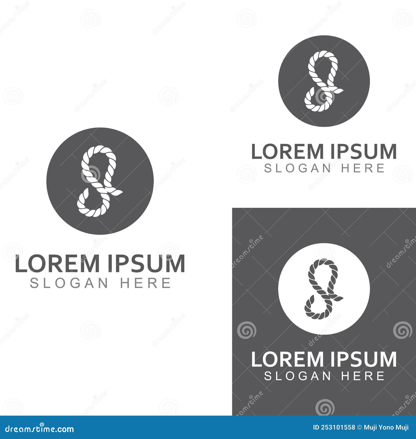 Rope Logo Using a Vector Illustration Design Template Stock Vector ...