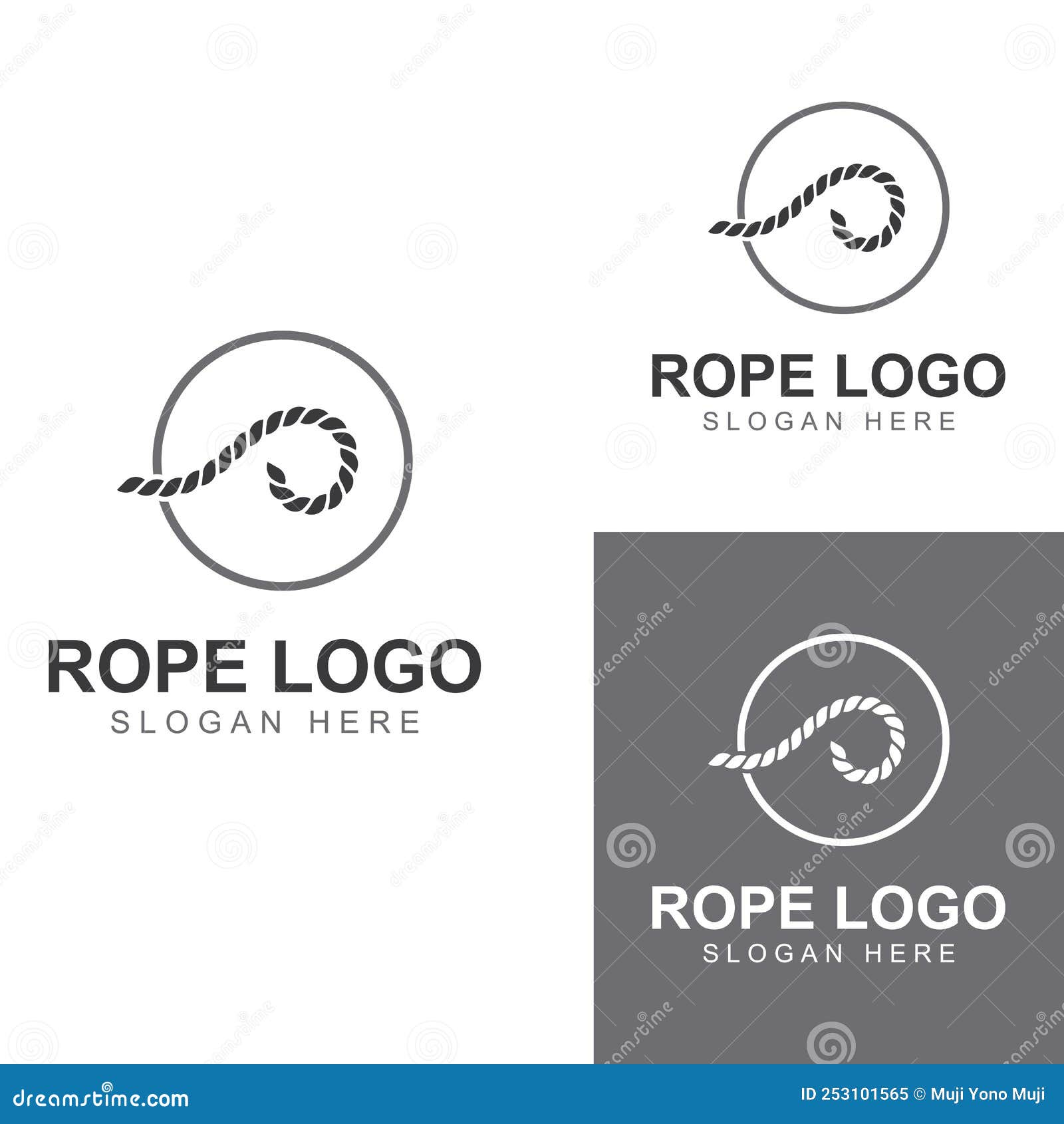 Rope Logo Using a Vector Illustration Design Template Stock Vector ...
