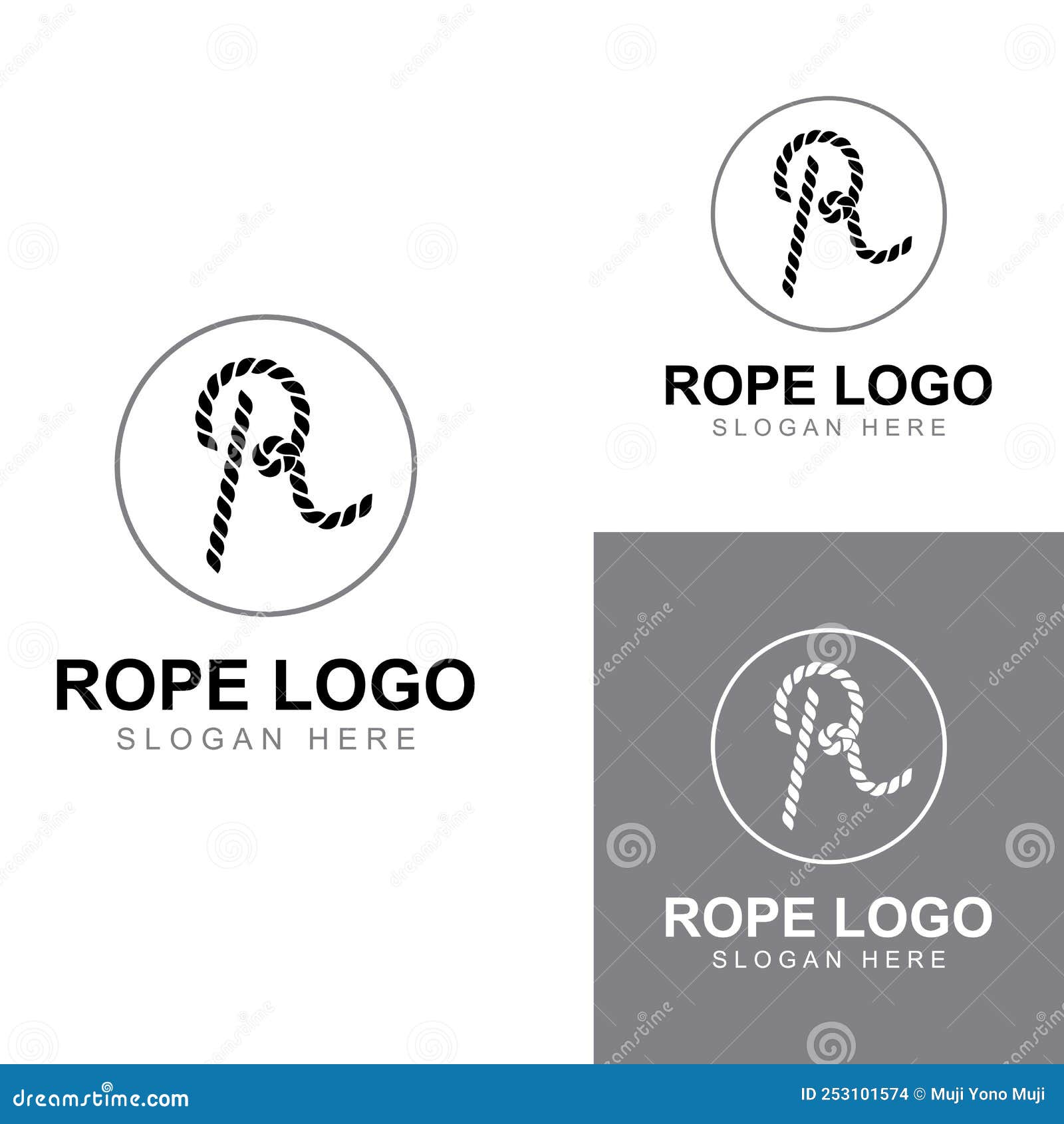 Rope Logo Using a Vector Illustration Design Template Stock Vector ...