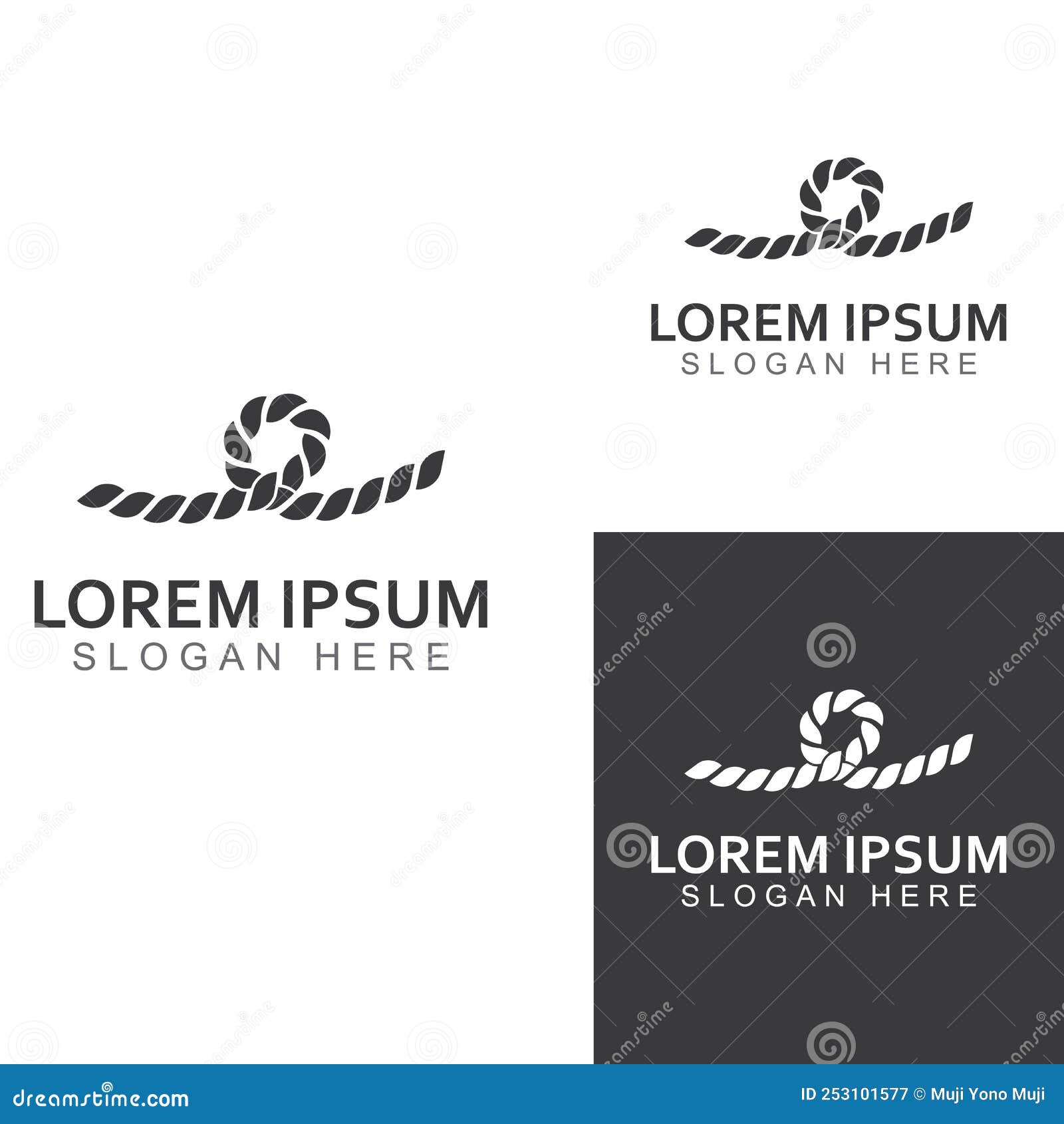 Rope Logo Using a Vector Illustration Design Template Stock Vector ...