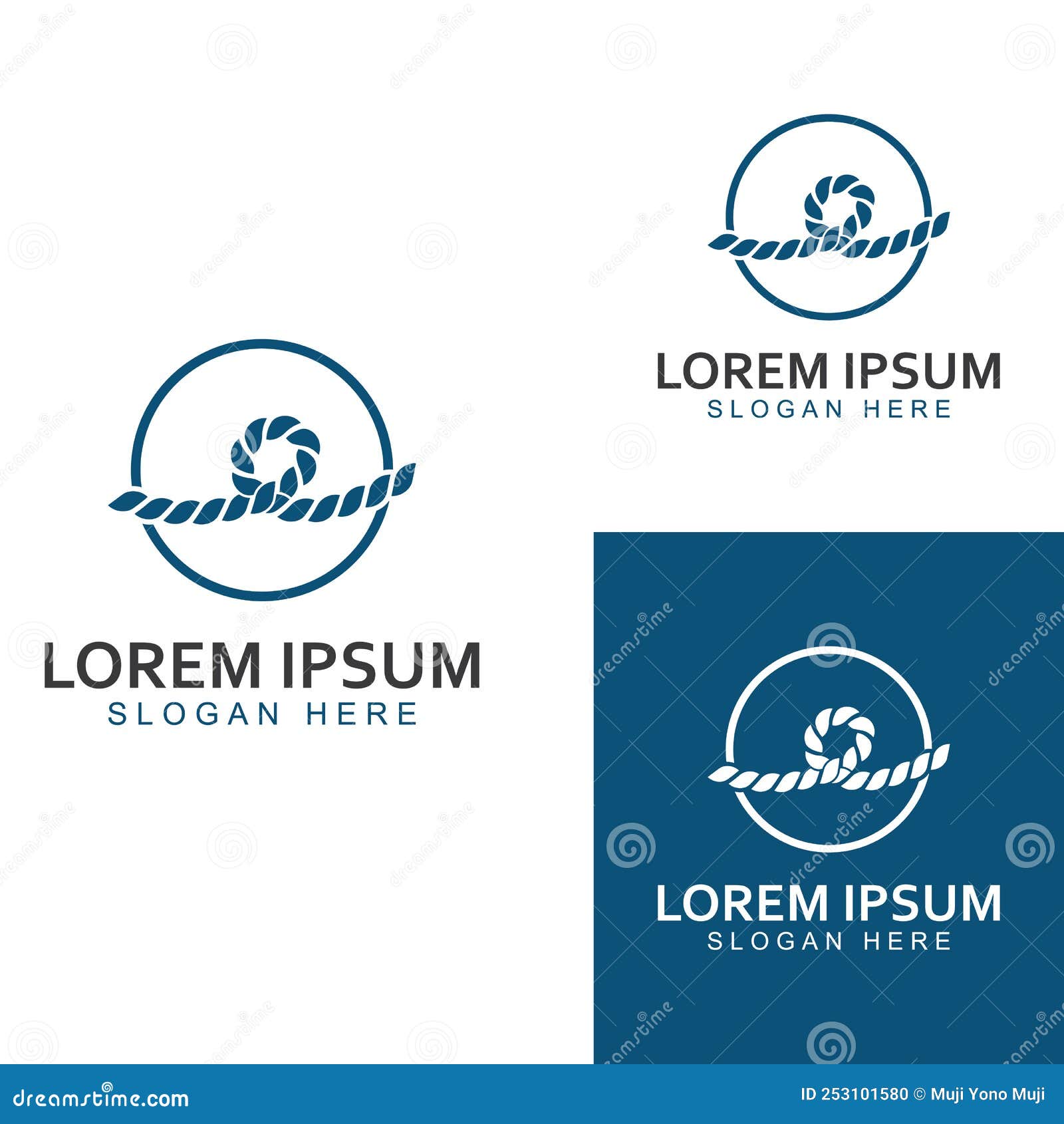 Rope Logo Using a Vector Illustration Design Template Stock Vector ...