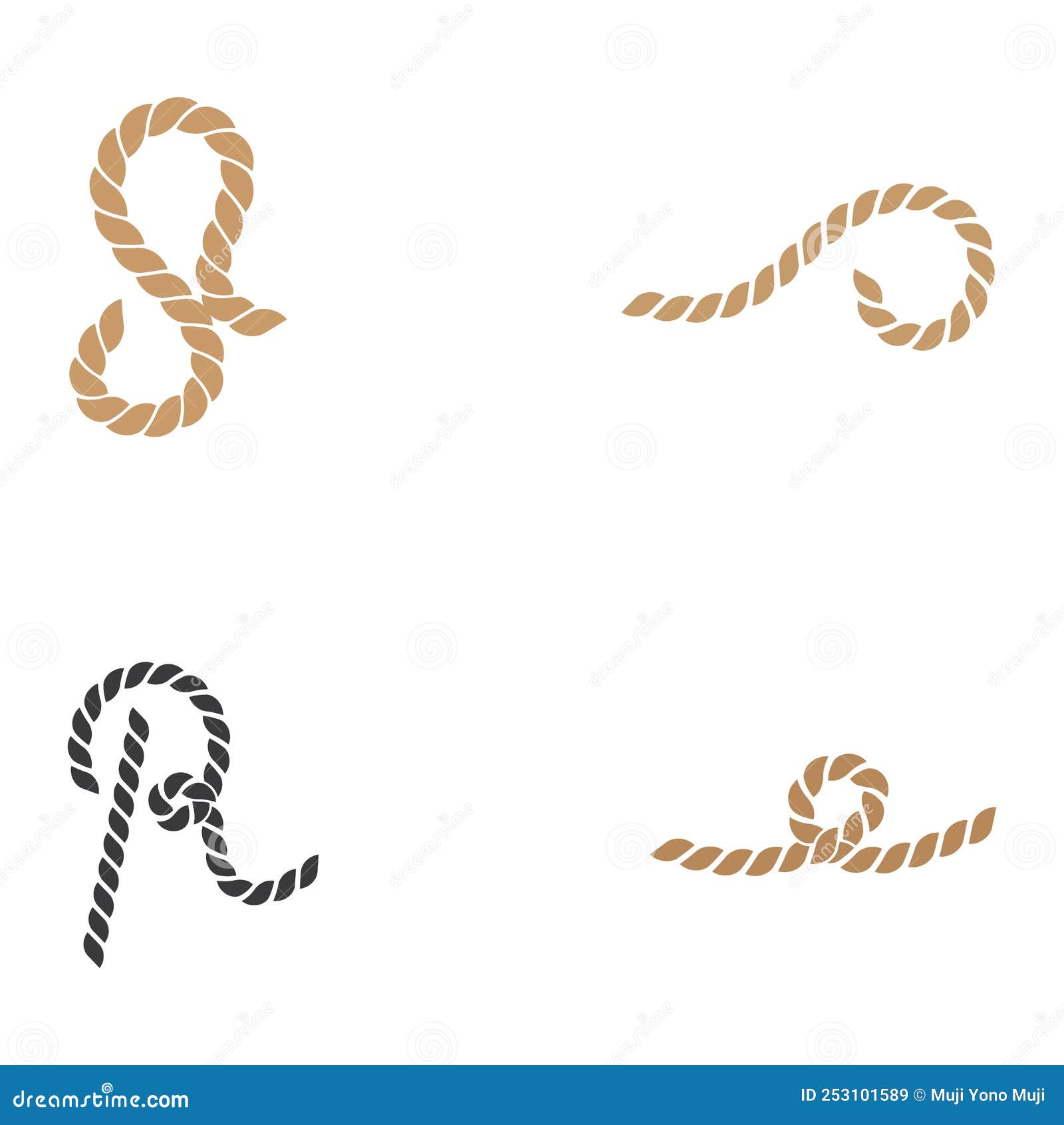 Rope Logo Using a Vector Illustration Design Template Stock Vector ...