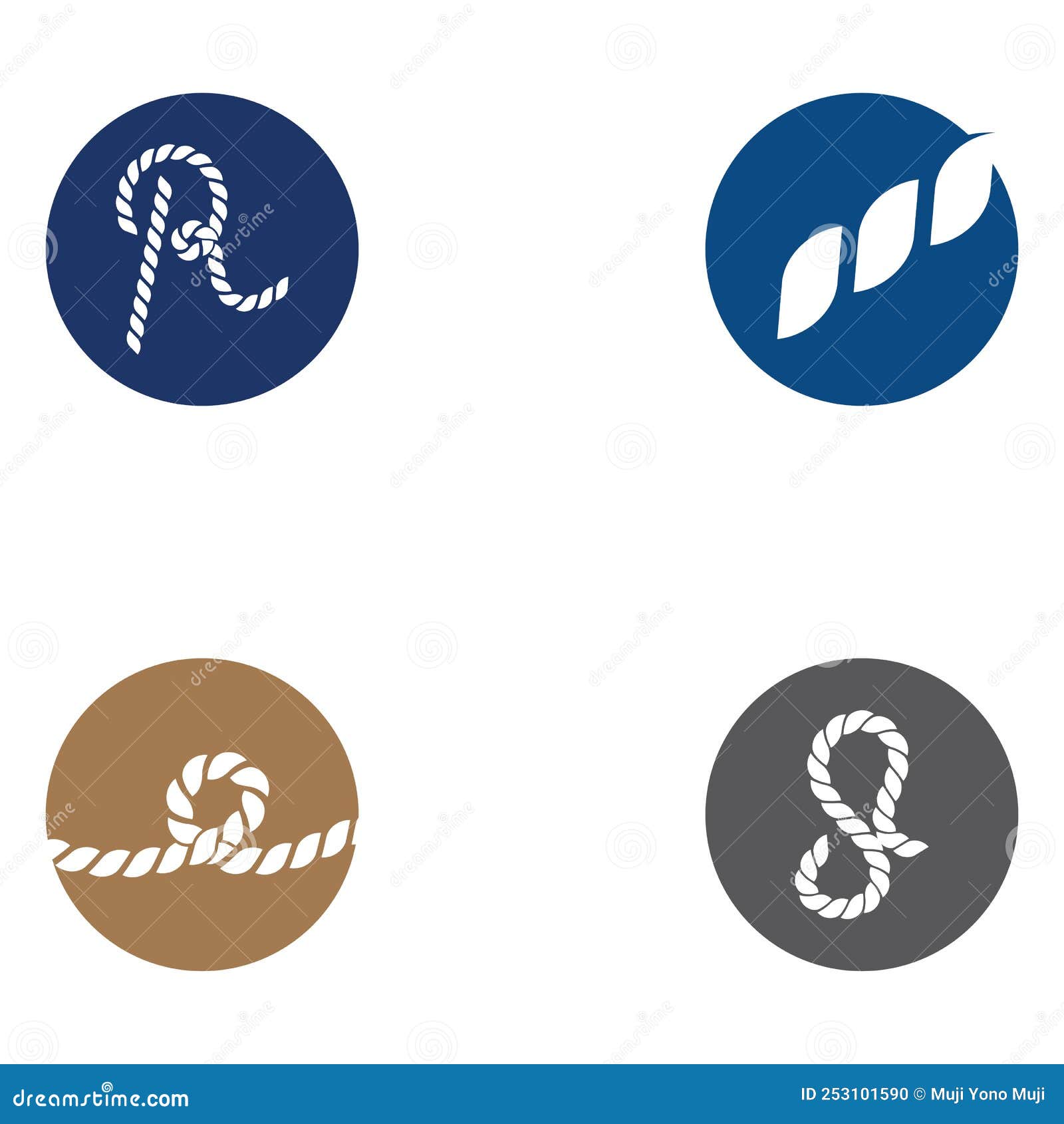 Rope Logo Using a Vector Illustration Design Template Stock Vector ...